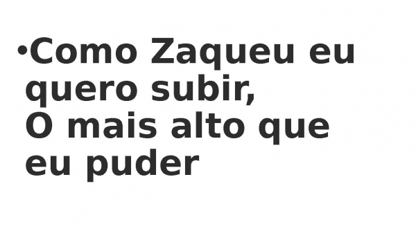 COMO ZAQUEL | Slide Gospel