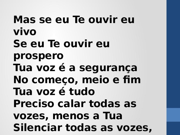 SE EU NÃO TE OUVIR | Slide Gospel