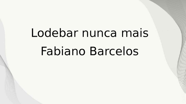 Lodebar nunca mais | Slide Gospel